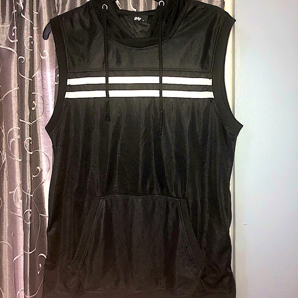 Jackets & Coats | Imperious Sleeveless Hoodie Black White | Poshmark